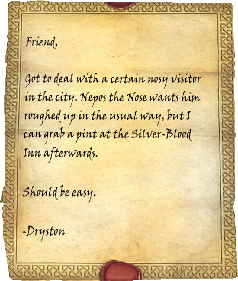Dryston's Note | Elder Scrolls | Fandom