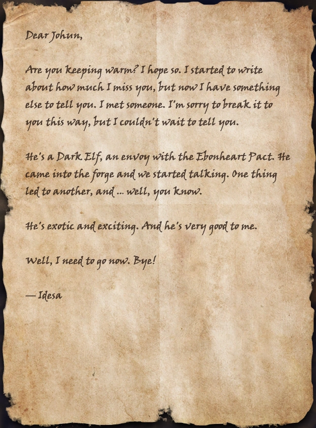 Dear Johun Letter | Elder Scrolls | Fandom
