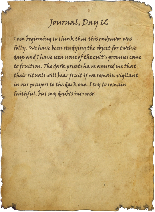 Journal Day 12 Elder Scrolls Fandom