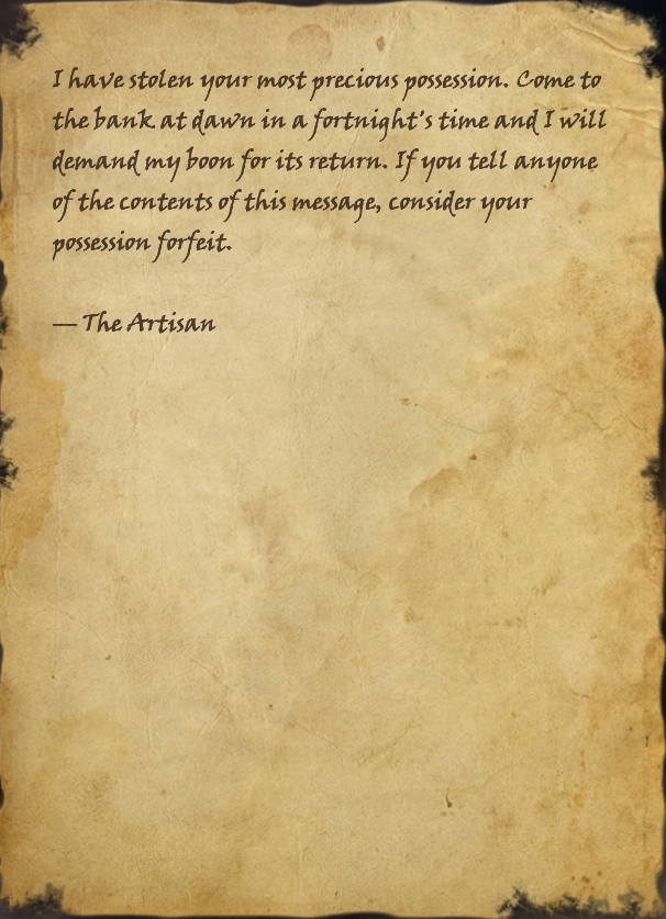 The Artisan's Letters | Elder Scrolls | Fandom