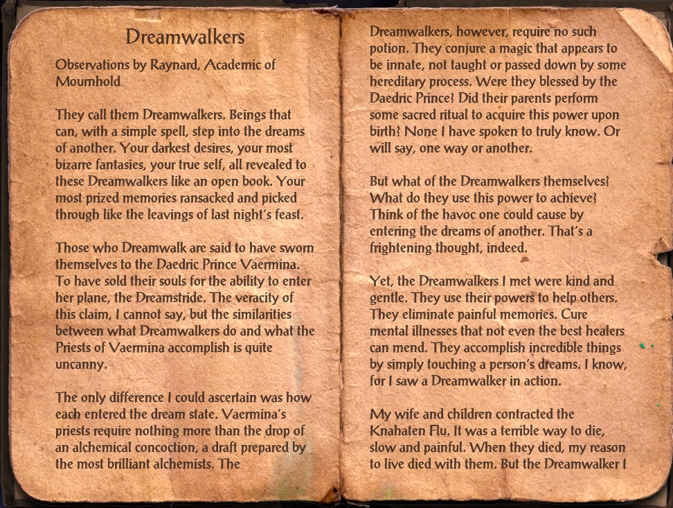 Dreamwalkers | Elder Scrolls | Fandom