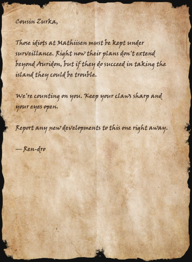 Zurka's Orders | Elder Scrolls | Fandom