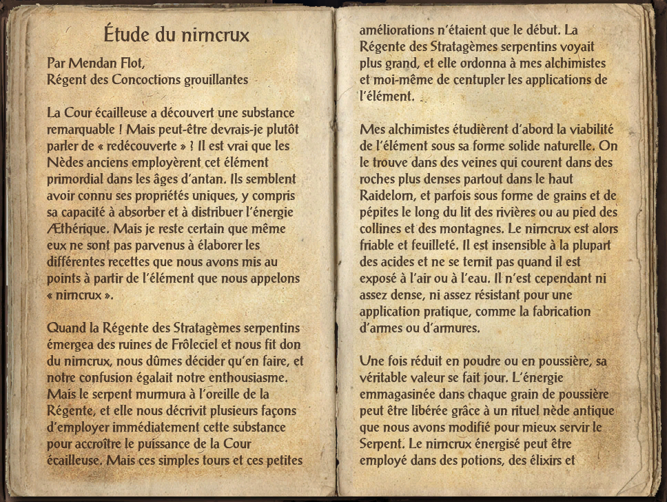 Étude Du Nirncrux Wiki The Elder Scrolls Fandom