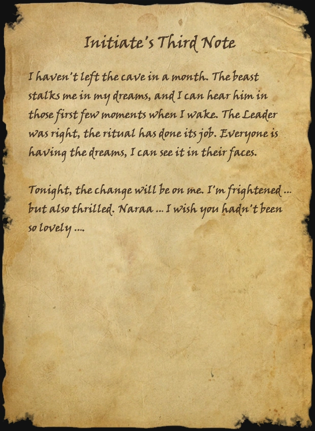 Initiate's Third Note | Elder Scrolls | Fandom