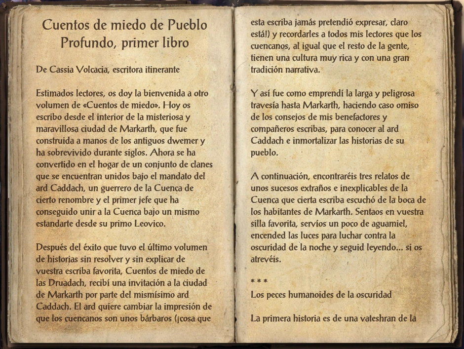 Cuentos de miedo de Pueblo Profundo, primer libro | Elder Scrolls | Fandom