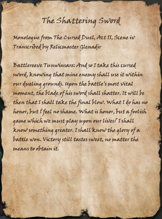 The Shattering Sword | Elder Scrolls | Fandom