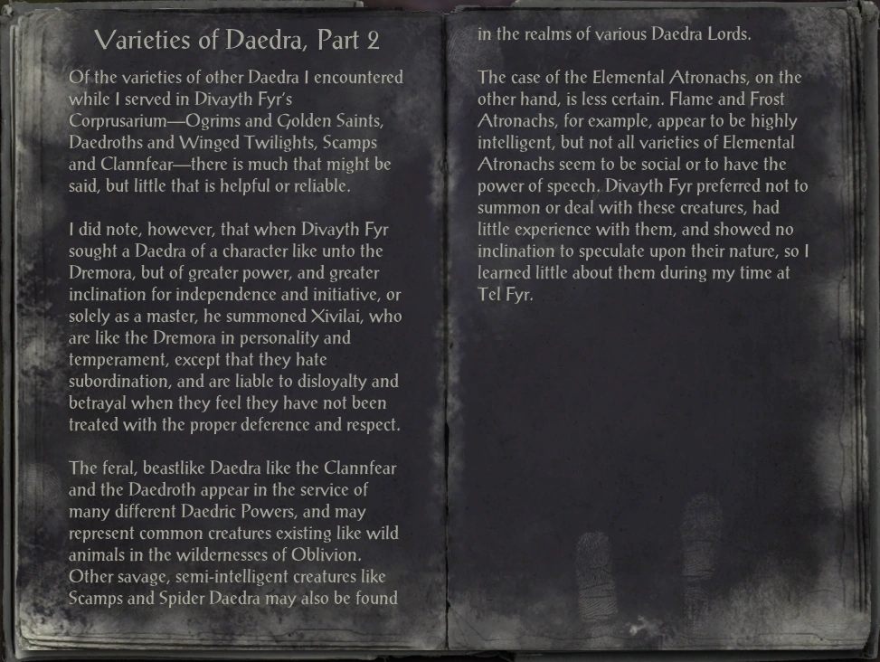Varieties of Daedra, Part 2 | Elder Scrolls | Fandom