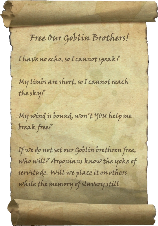 Free Our Goblin Brothers! | Elder Scrolls | Fandom