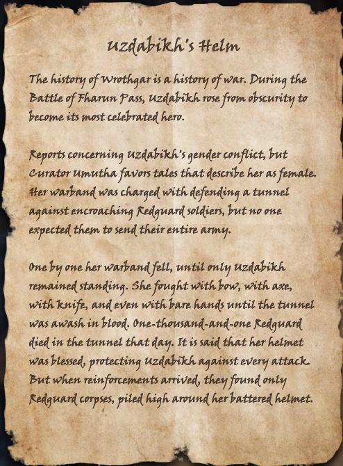 Uzdabikh's Helm (Book) | Elder Scrolls | Fandom