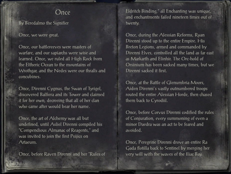Once | Elder Scrolls | Fandom