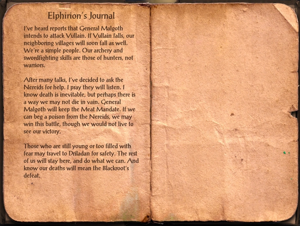 Elphirion's Journal | Elder Scrolls | Fandom