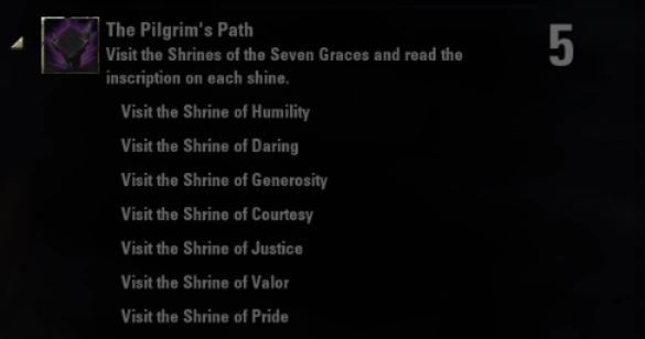 The Pilgrim's Path (Achievement) | Elder Scrolls | Fandom