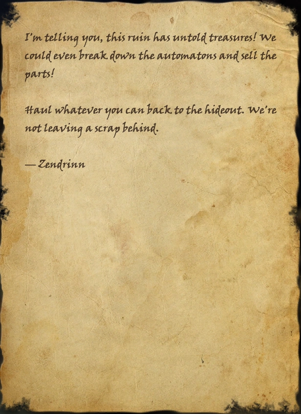 Tattered Note (Online) | Elder Scrolls | Fandom