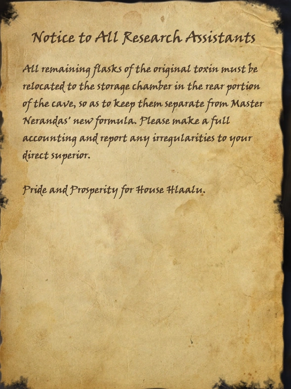 Notice to All Research Assistants | Elder Scrolls | Fandom