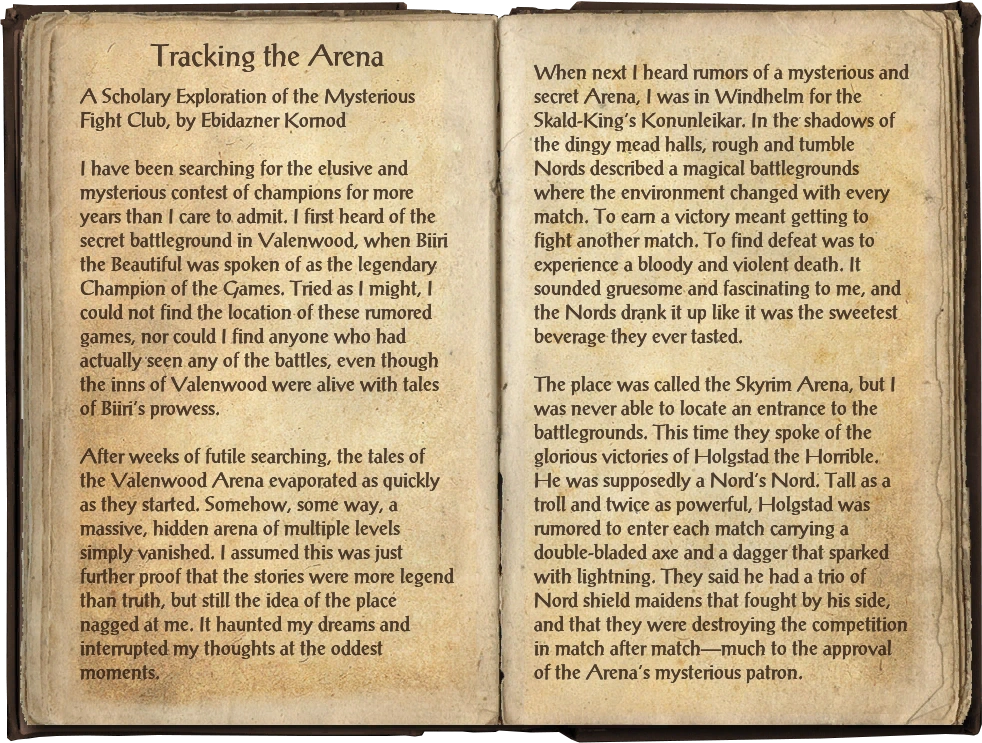 Tracking the Arena | Elder Scrolls | Fandom