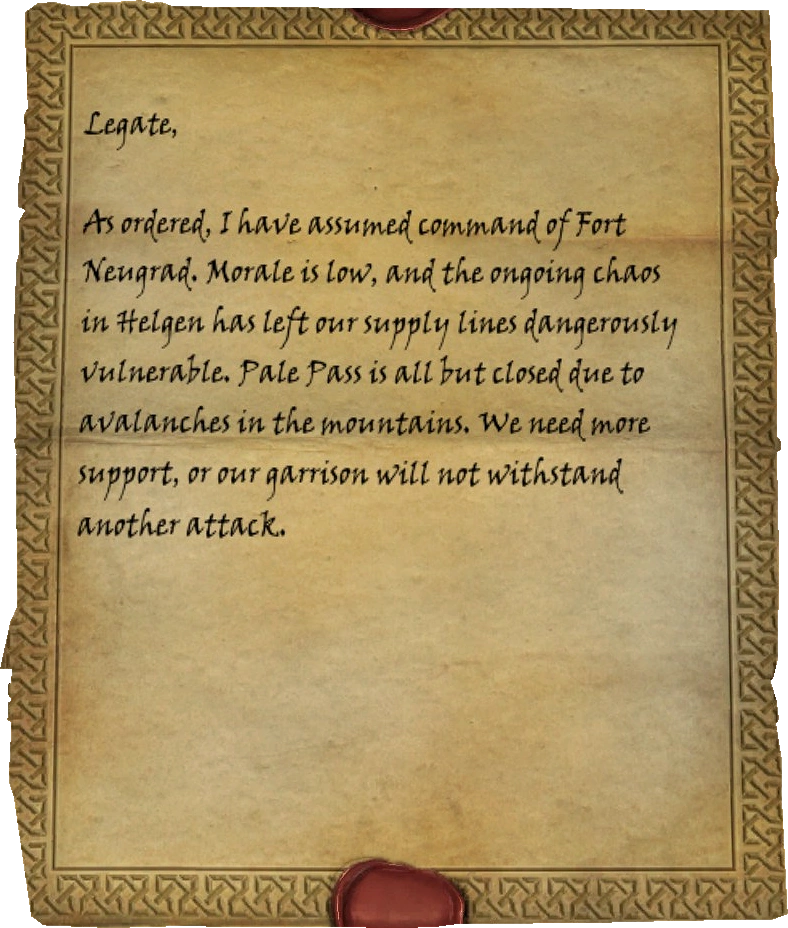 Imperial Missive (Fort Neugrad) | Elder Scrolls | Fandom