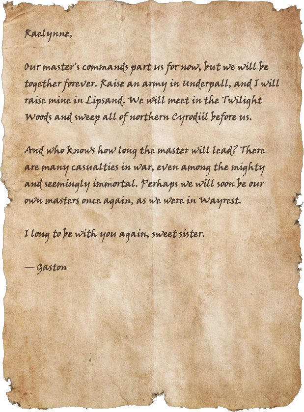 Letter to Raelynne | Elder Scrolls | Fandom
