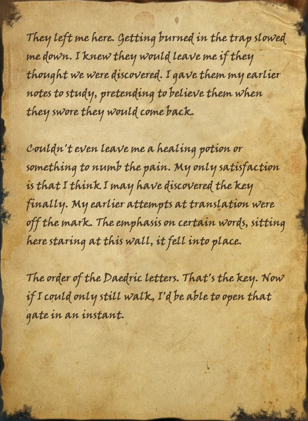Very Old Note | Elder Scrolls | Fandom