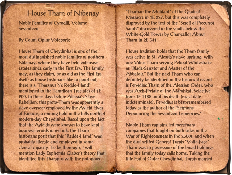 House Tharn of Nibenay | Elder Scrolls | Fandom