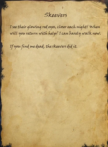 Skeevers (Note) | Elder Scrolls | Fandom