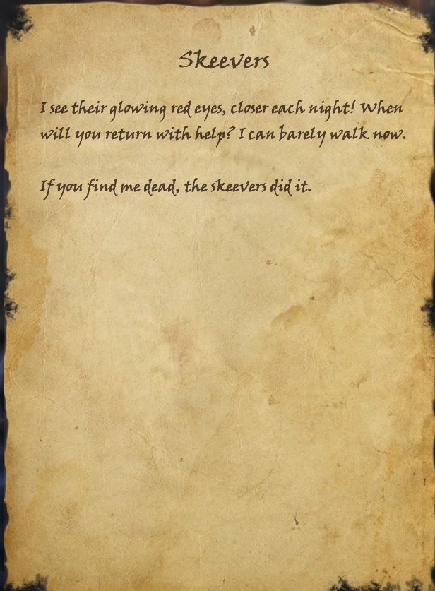 Skeevers (Note) | Elder Scrolls | Fandom