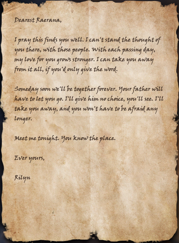 Letter to Raerana | Elder Scrolls | Fandom