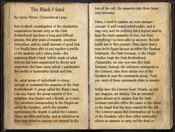 The Black Hand | Elder Scrolls | Fandom