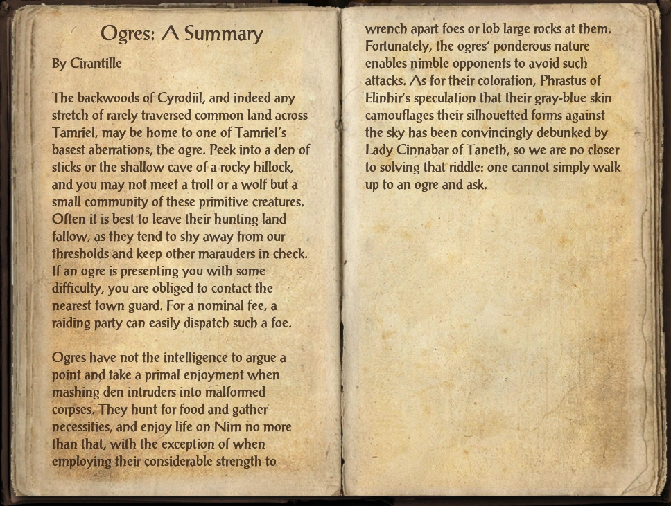 Ogres: A Summary | Elder Scrolls | Fandom