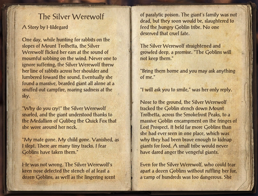 The Silver Werewolf | Elder Scrolls | Fandom