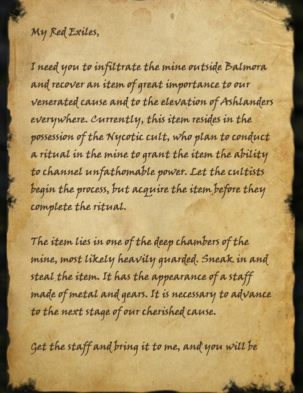 Red Exile Instructions | Elder Scrolls | Fandom