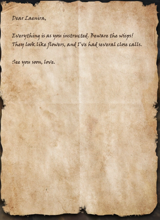 Letter to Laenira | Elder Scrolls | Fandom