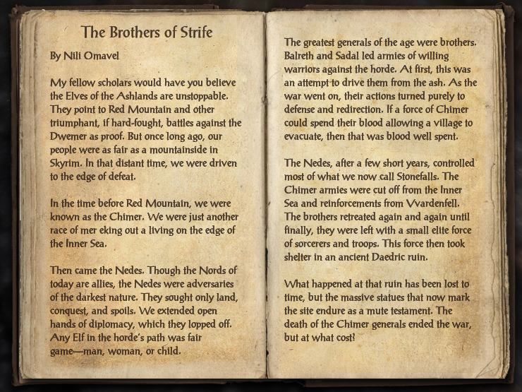 The Brothers of Strife (Book) | Elder Scrolls | Fandom The Brothers of Strife (Book) | Elder Scrolls | Fandom