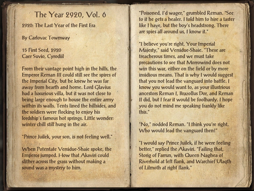 The Year 2920, Vol. 6 | Elder Scrolls | Fandom