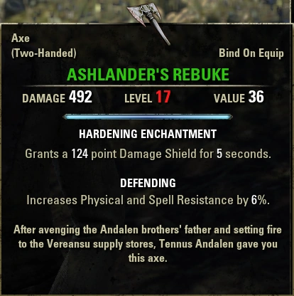 Ashlander's Rebuke | Elder Scrolls | Fandom