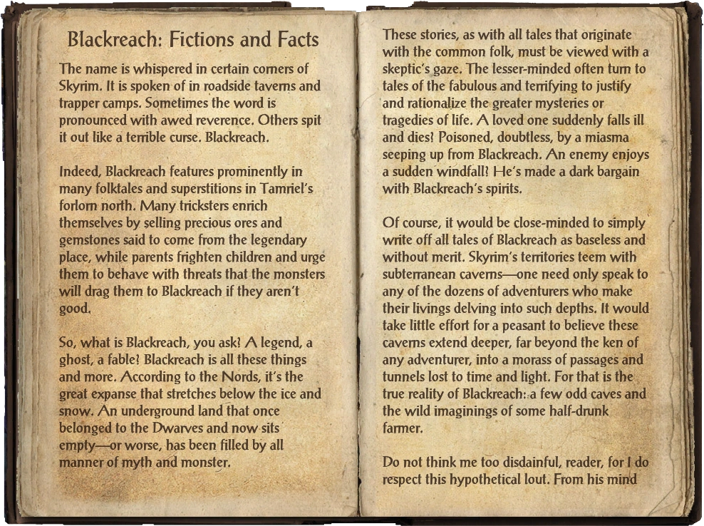 Blackreach: Fictions and Facts | Elder Scrolls | Fandom