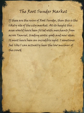 The Root Sunder Market | Elder Scrolls | Fandom