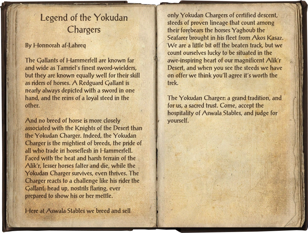 Legend of the Yokudan Chargers | Elder Scrolls | Fandom