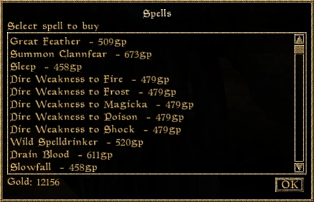 Spell Merchants (Morrowind) | Elder Scrolls | Fandom