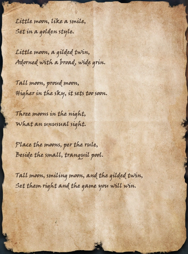 The Moons Rhyme | Elder Scrolls | Fandom