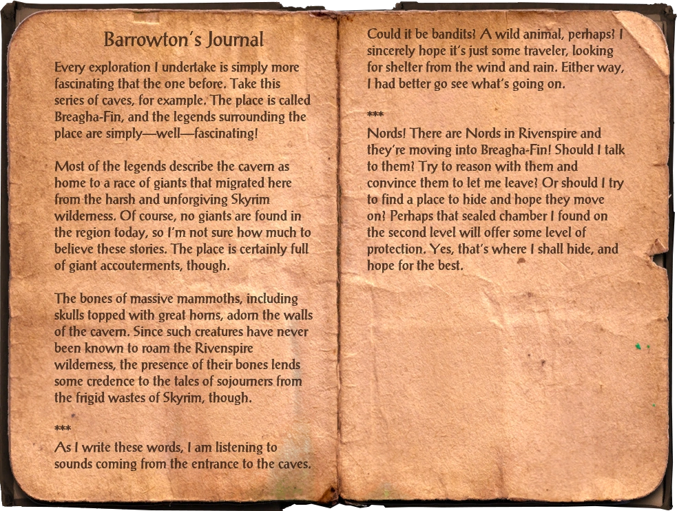 Barrowton's Journal | Elder Scrolls | Fandom