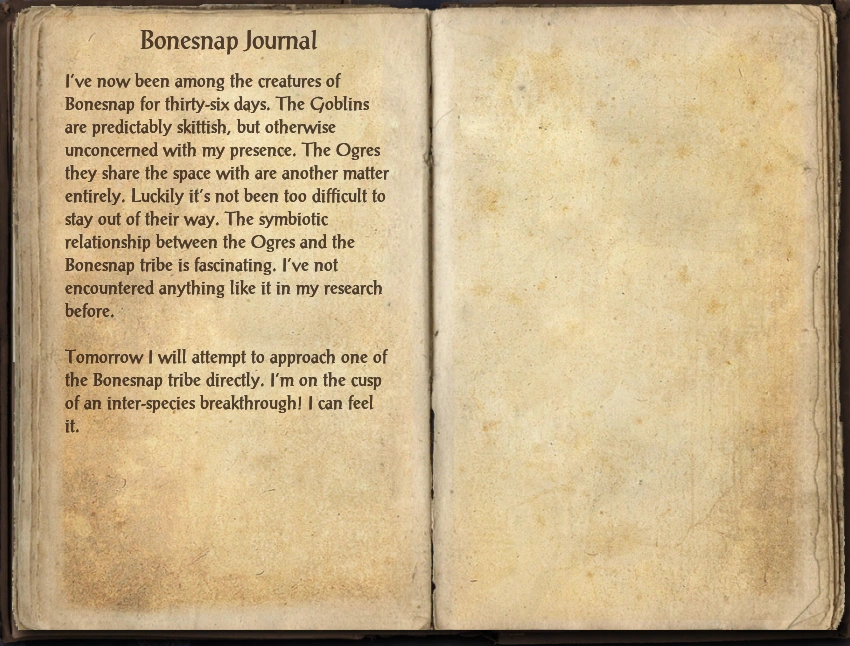 Bonesnap Journal | Elder Scrolls | Fandom