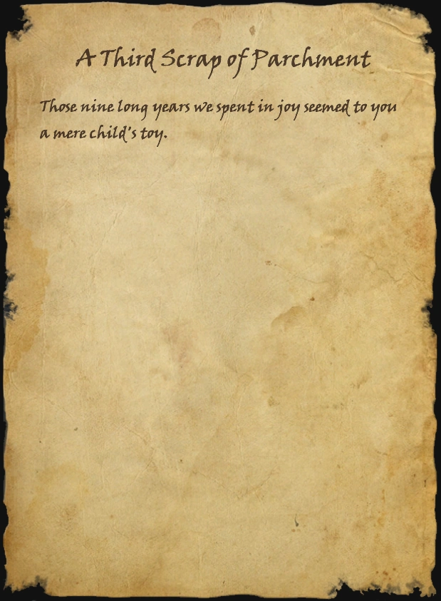 A Third Scrap of Parchment | Elder Scrolls | Fandom