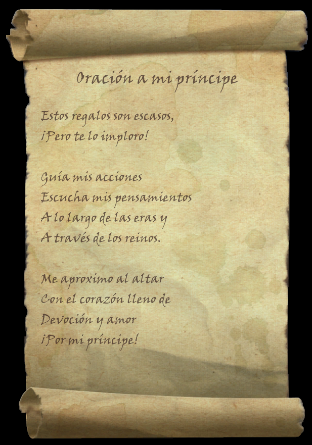 Oración A Mi Príncipe Elder Scrolls Fandom