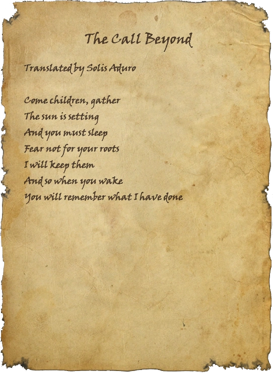 The Call Beyond | Elder Scrolls | Fandom