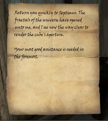 Letter from Septimus Signus | Elder Scrolls | Fandom