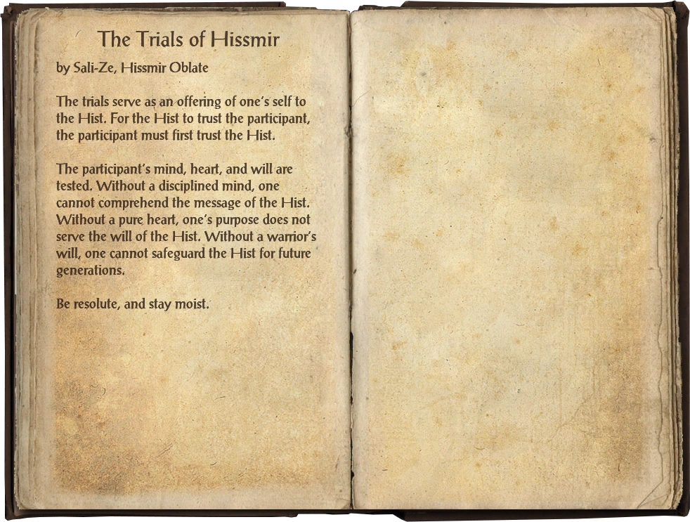 The Trials of Hissmir | Elder Scrolls | Fandom