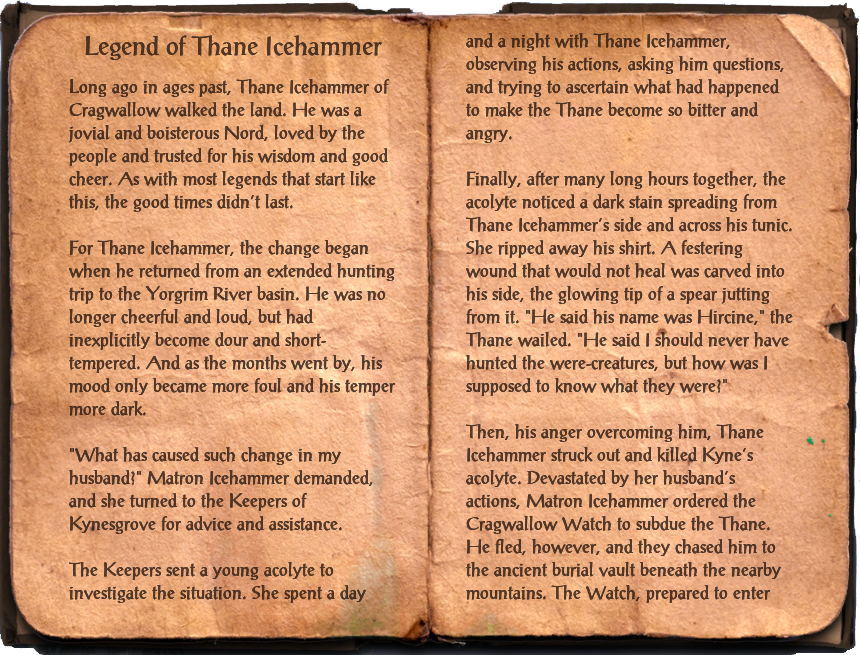 Legend Of Thane Icehammer Elder Scrolls Fandom