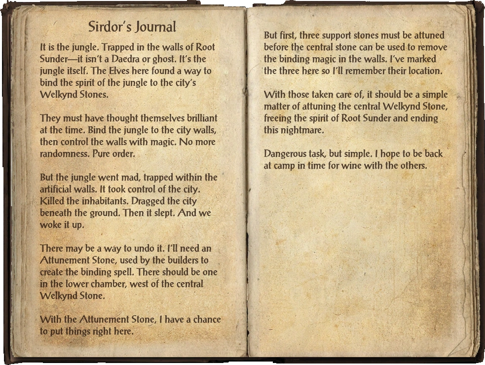 Sirdor's Journal | Elder Scrolls | Fandom