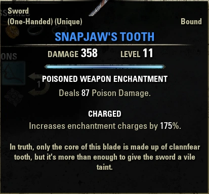Snapjaw's Tooth of the Veiled Heritance | Elder Scrolls | Fandom