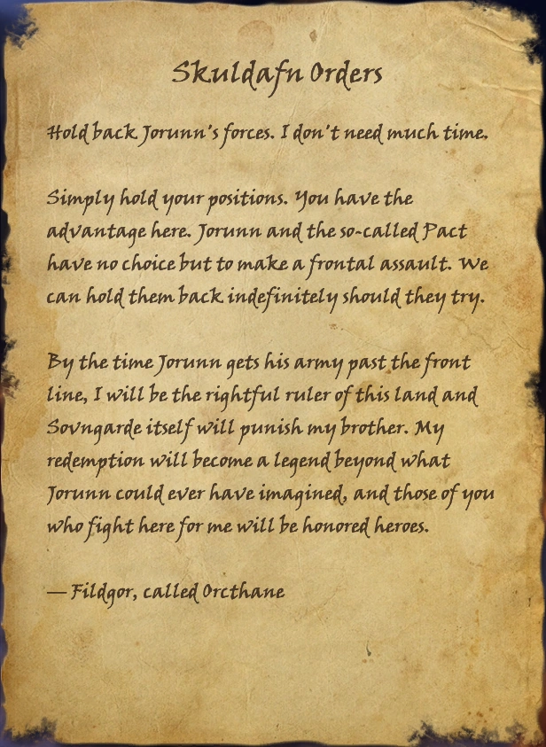 Skuldafn Orders | Elder Scrolls | Fandom